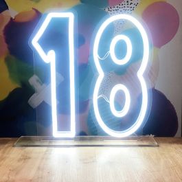 18 LED Neon Number Lights for Sale | 18th Birthday Party Signs