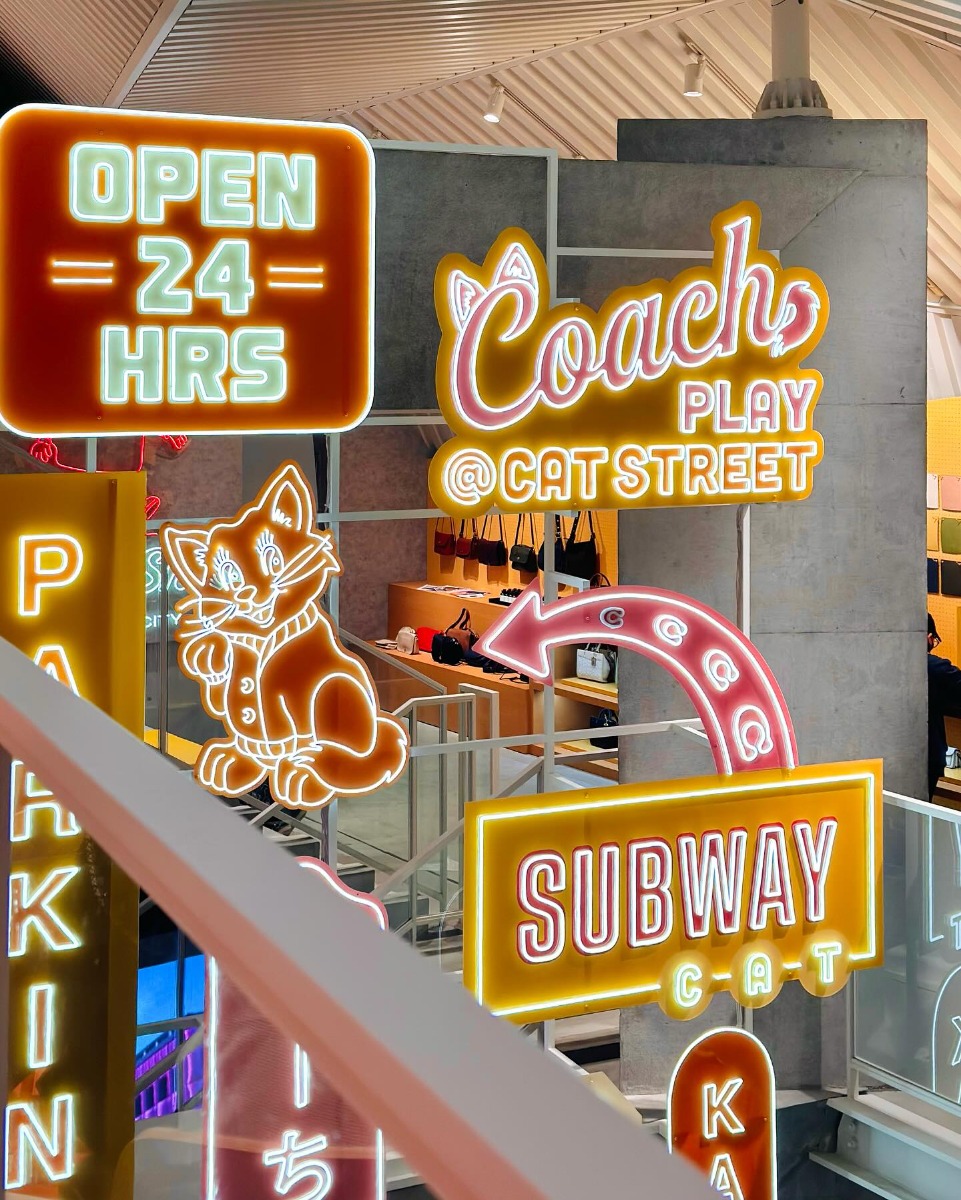 Coach Play @Cat Street Experiential Retail Experience - Custom Neon ...